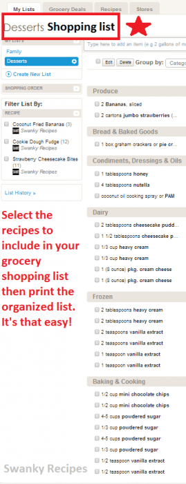Swanky Recipes Shopping List | Swanky Recipes - Simple tasty food recipes