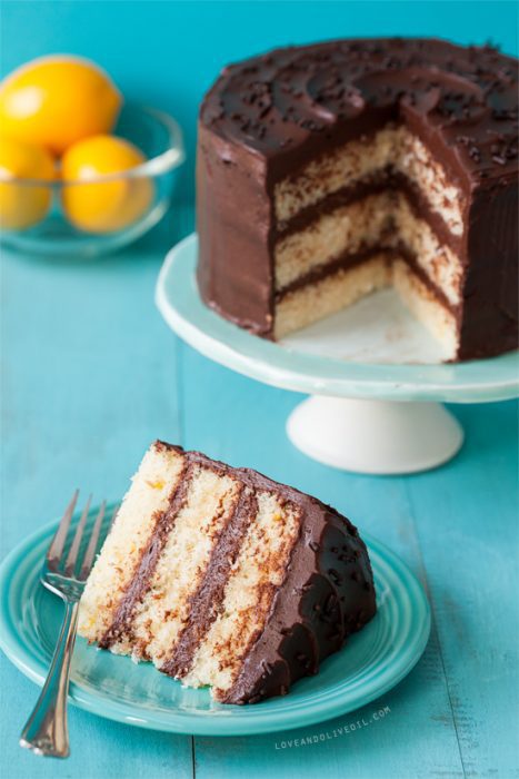 Lemon Layer Cake with Chocolate Frosting | Swanky Recipes - Simple ...