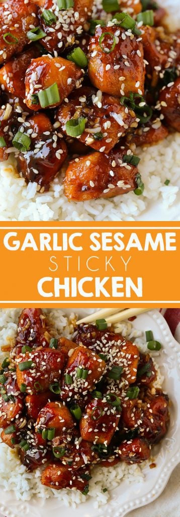 Sticky Garlic Sesame Chicken | Swanky Recipes