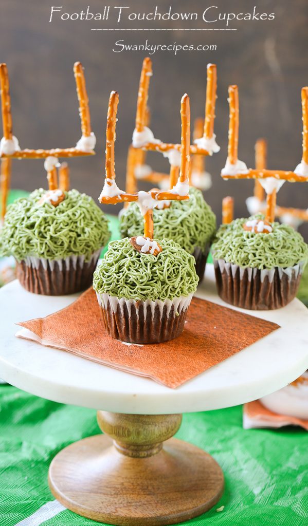 Football Touchdown Cupcakes | Swanky Recipes