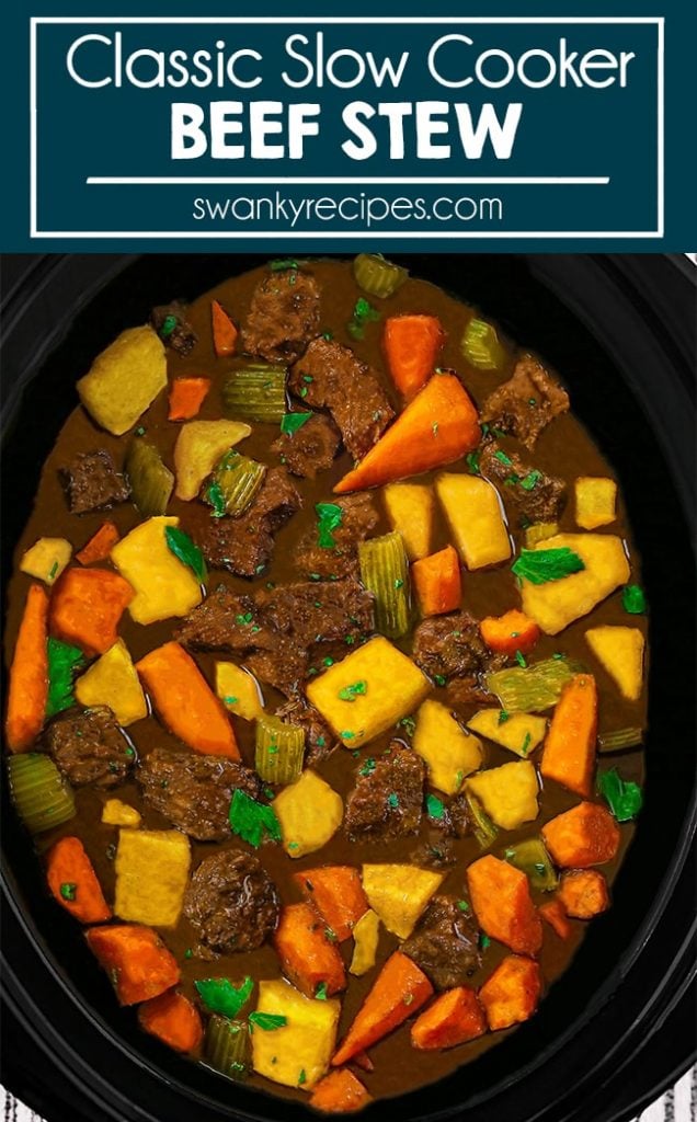 Classic Slow Cooker Beef Stew | Swanky Recipes